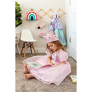 Little Adventures Deluxe Good Witch Dress up Costume (Medium Age 3-5) - Machine Washable Child Pretend Play and Party Dress with No Glitter
