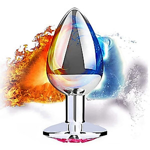 3 Sizes of Stainless Steel Universal Suction Cup Realistic Classic Dick Plug Double Headed (Pink) for Men and Women