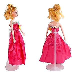 SOTOGO 25 Pieces Doll Stands Display Holders Doll Mini Display Stand Doll Support Frame Toy Doll Accessories Prop up 11 to 13 Inch Dolls and Action Figures, White