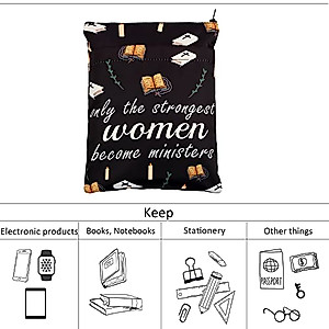 Gzrlyf only The Strongest Women Become Ministers Book Sleeve Ordination Gifts for Pastor Minister Appreciation Gift Bible Bag (Ministers Book Sleeve)