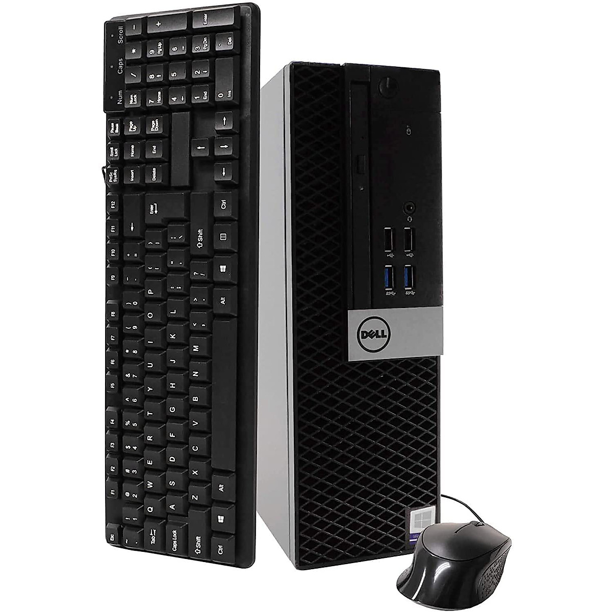 Dell Desktop Computer PC Small Form Factor Intel Core i5-6th Gen, 8 GB RAM, 512 GB SDD, Keyboard and Mouse, Wi-Fi Bluetooth, New 24 Monitor, 4 in 1 USB Hub, 16 GB Flash Drive Windows 10 Pro (Renewed)