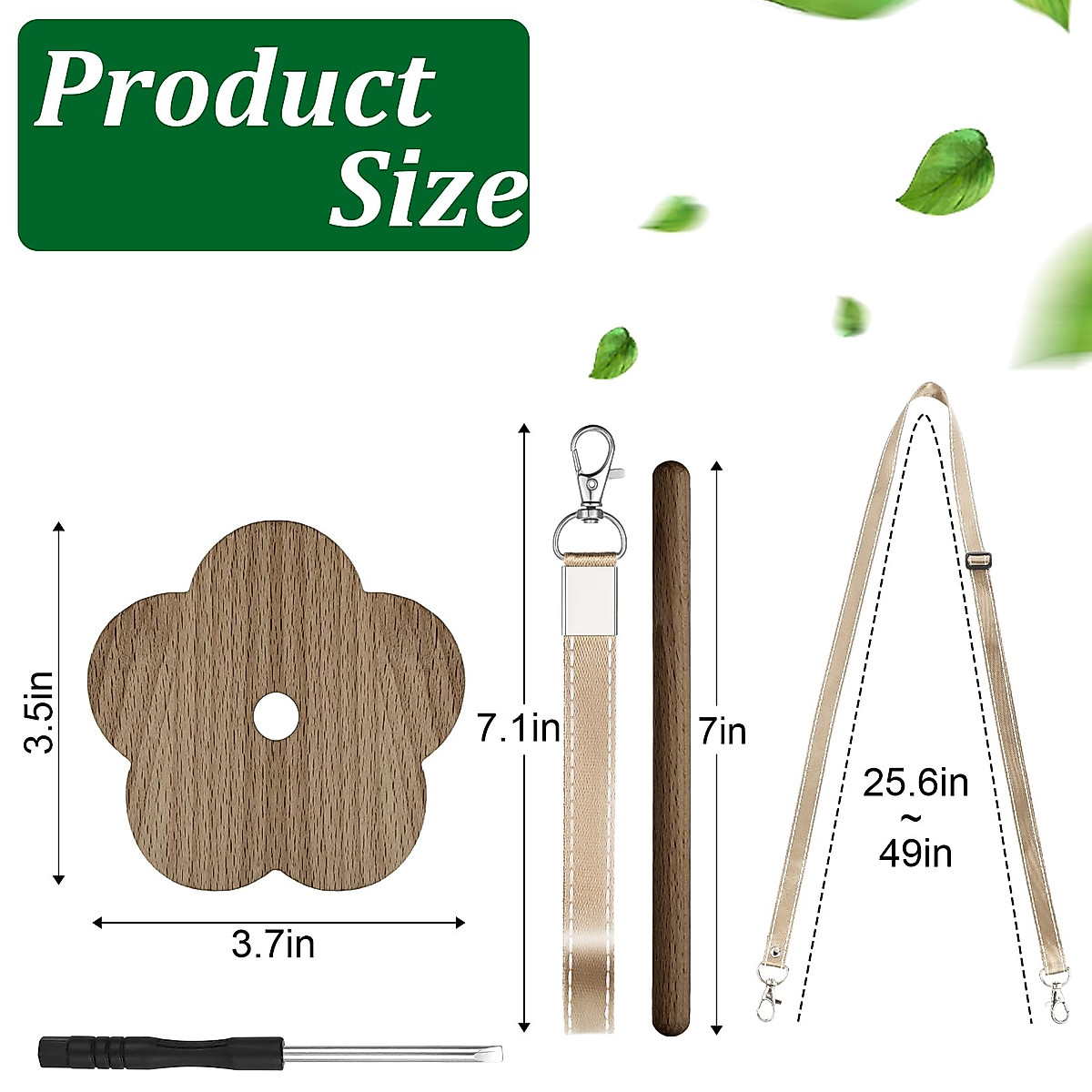 cobee Portable Wrist Yarn Holder for Crocheting,Wooden Crochet Yarn Ball Minder Stand with Adjustable Lanyard Crossbody,Yarn Spinner for Preventing Yarn Entanglement Gifts for Craft Lover Knitting