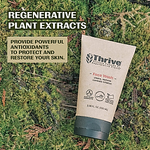 Thrive Natural Care Face Wash Gel - Daily Facial Cleanser - Gently Cleanses Face Without Over Drying - Vegan