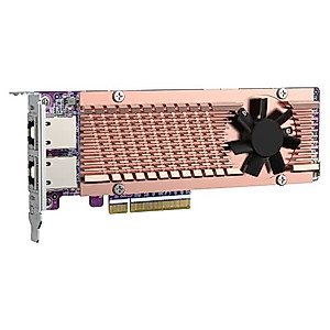 QNAP QM2-2P410G2T 2 x PCIe Gen4 NVMe SSD & 2 x 10GbE (10G/5G/2.5G/1G/100M) Port Expansion Card to Enhance Performance