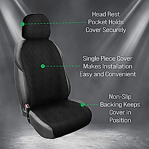 Samsonite, Neoprene Waterproof Car Seat Cover, Universal - Fits Most Vehicles, Non-Slip Backing, Side Airbag Compatible, Super Easy Slip-On Assembly