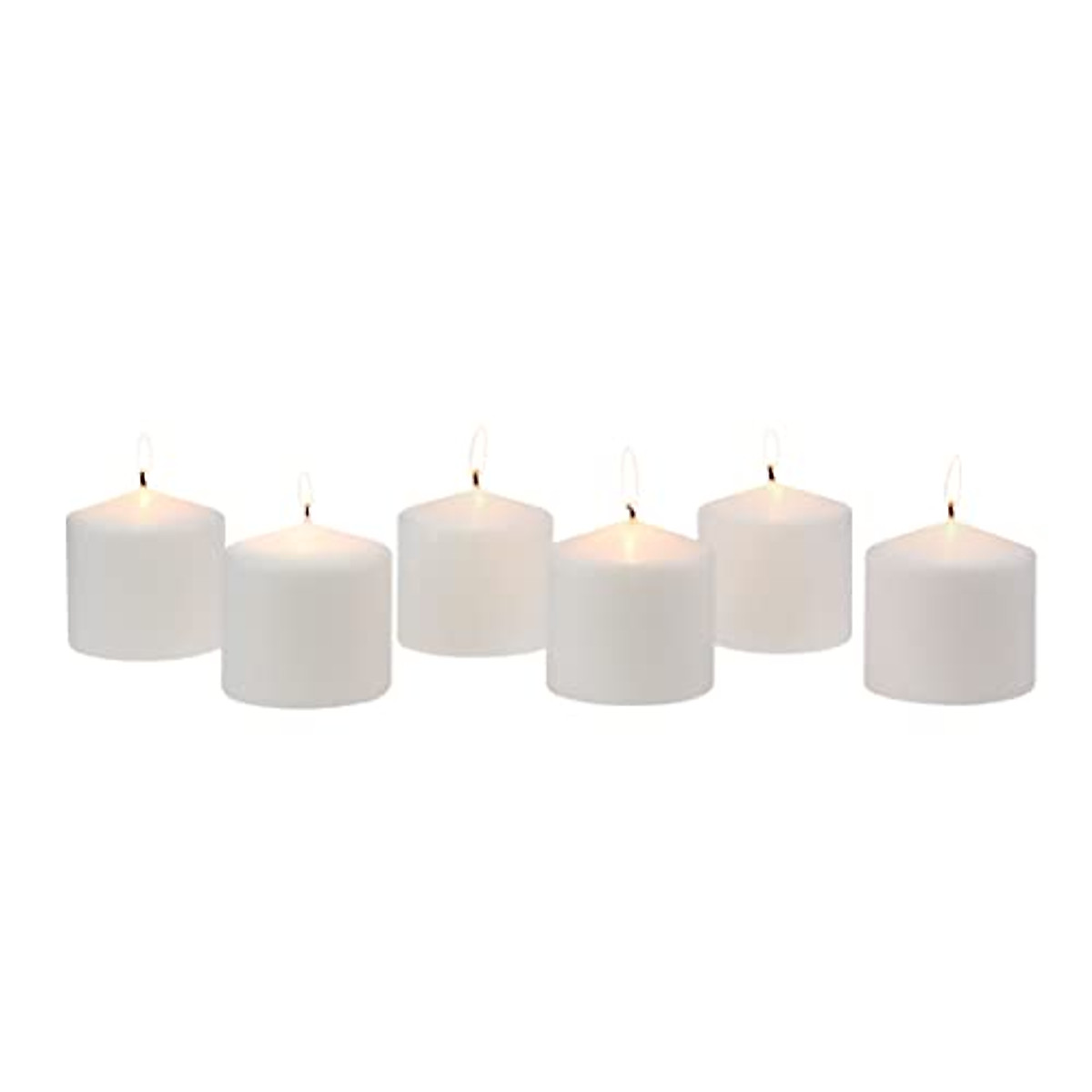 Stonebriar 18 Hour Long Burning Unscented Pillar Candles, 3x3, White , Pack of 6