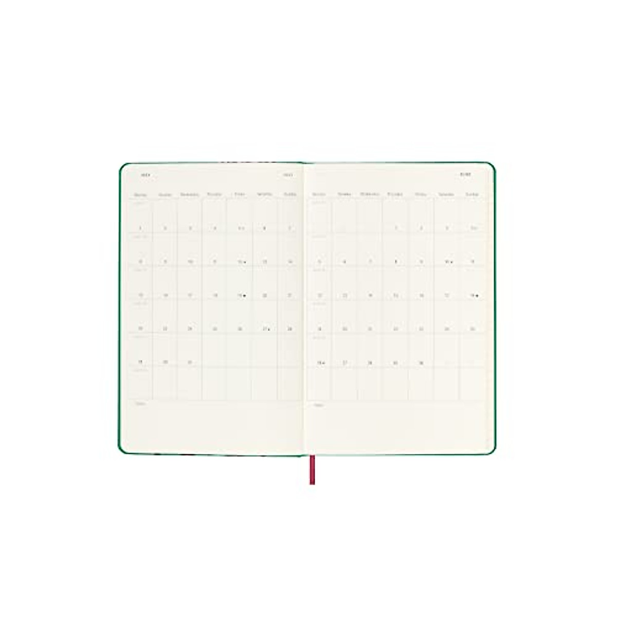 Moleskine Limited Edition Frida Kahlo 12 Month 2023 Daily Planner, Hard Cover, Large (5" x 8.25"), Green