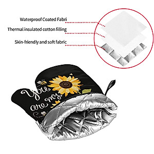 HHTDD 4PCS Sublimation Blanks Products Gifts,2 Sublimation Blanks Oven Mitts,2 Sublimation Blanks Pot Holder,Sublimation Heat Resistance Oven Gloves Pot Holders DIY Kitchen Dining Room Accessories