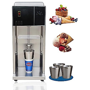 PreAsion 110V Ice Cream Blender Maker Mixer Stir Machine Auto Swirl Ice Cream Shaker Blender Mixer Soft Ice Cream Blender Yogurt Blending Mixer Machine 3400r/min,3 Hand Cups