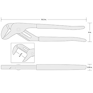 TEKTON 16 Inch Groove Joint Pliers (4-1/4 in. Jaw) | 37526