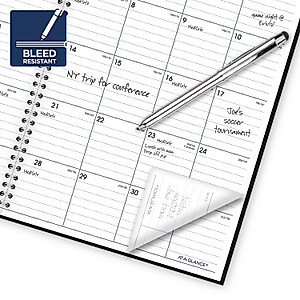 AT-A-GLANCE Academic Planner 2021-2022, AT-A-GLANCE Monthly Planner, 8" x 12", Large, for School, Teacher, Student, DayMinder, Black (AY200)