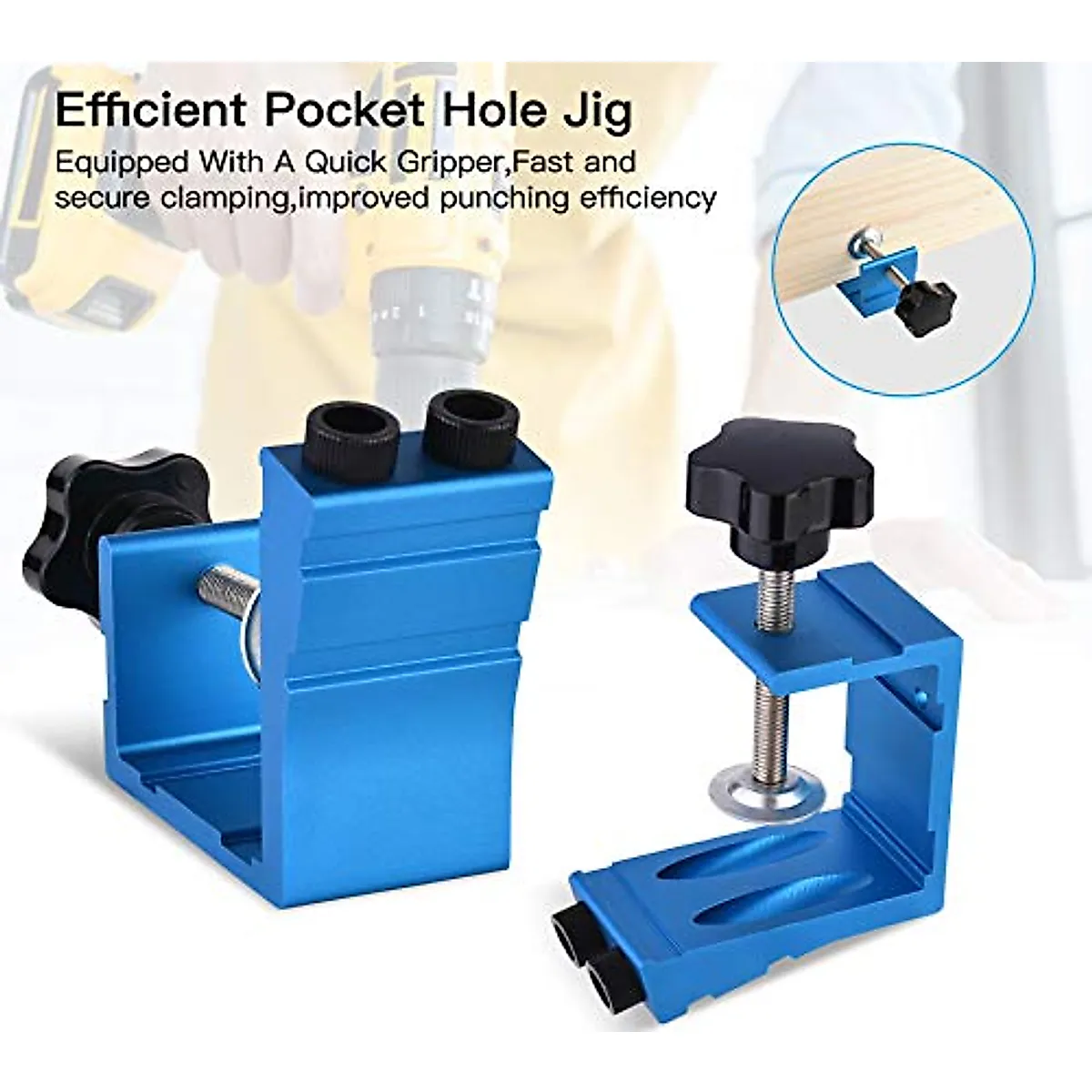 Pocket Hole Jig Kit Dowel Drill Joinery Screw Kit Carpenters Wood Woodwork Guides Joint Angle Tool Carpentry Locator