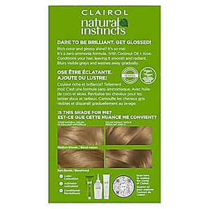 Clairol Natural Instincts Demi-Permanent Hair Dye, 8 Medium Blonde Hair Color, Pack of 1