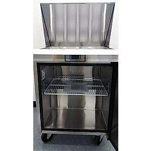 27.5" Commercial Stainless Steel Refrigerated Sandwich Salad Prep Table - All Pans and Cutting Board Included!