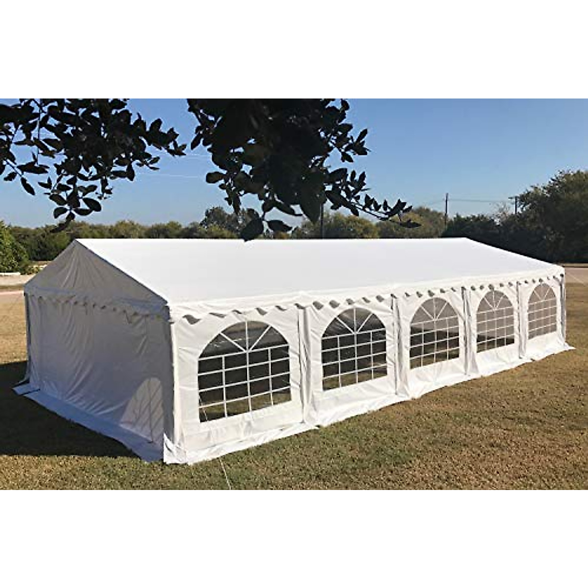 DELTA Canopies 32'x20' PVC Party Tent (FR) Wedding Canopy Shelter White - Fire Retardant