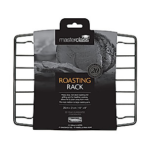 MasterClass KCMCTRAYNS26 26 x 20 cm Non Stick Roasting Rack, V Shaped, Carbon Steel, Silver