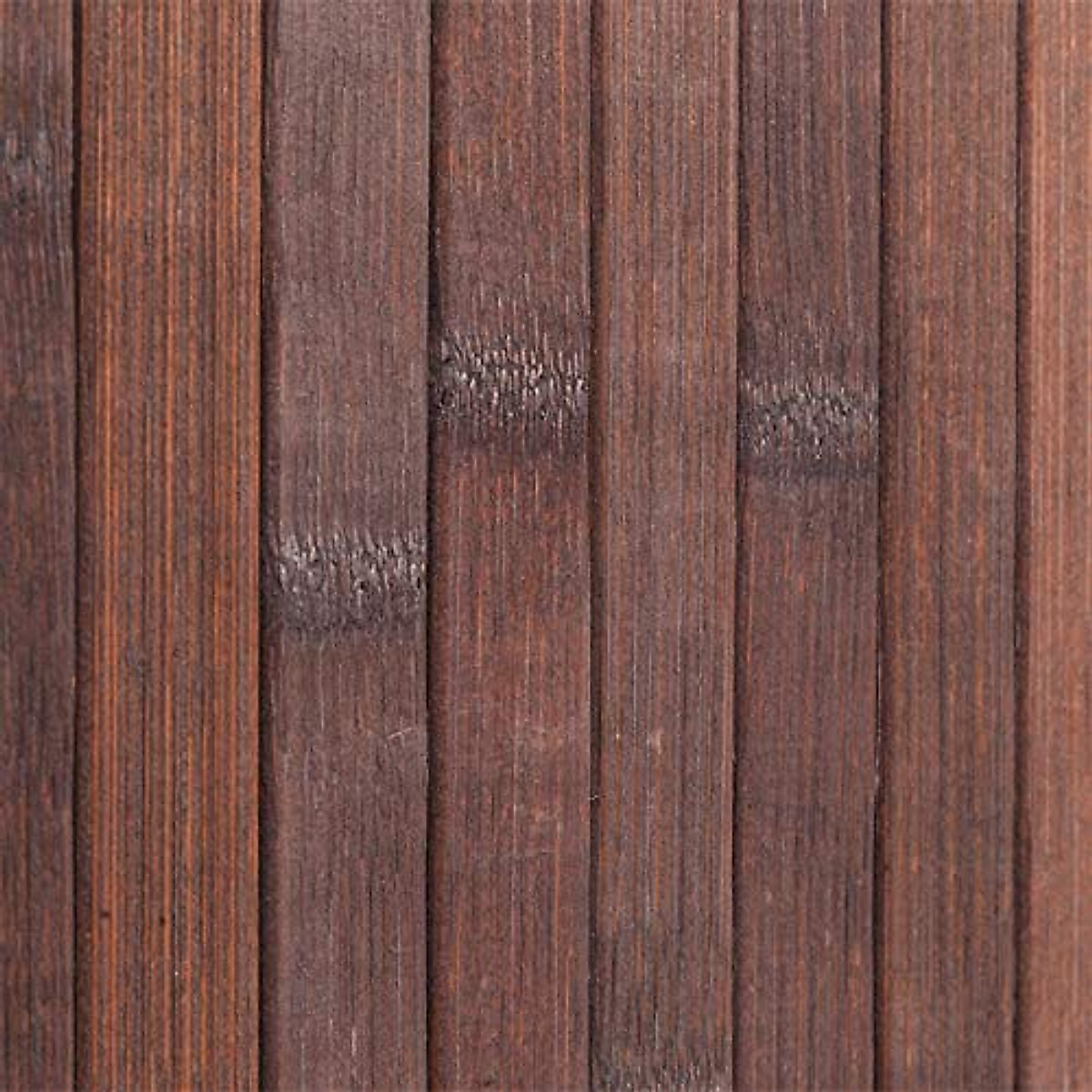 Laundry Hamper Bamboo Laundry Basket, Clothes Hamper with Lid and Removable Liner, Single Lattice Bamboo Folding Basket Body with Cover , Rectangle Clothes Bin for Laundry Room Bedroom (Dark Brown)