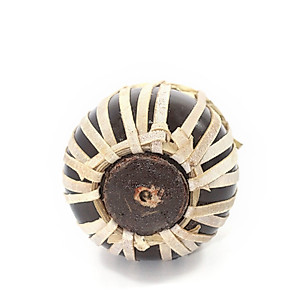 India Meets India Handmade Miniature Musical Instrument Set - Clarinet 8.5" and Tabla Drum 4" [Mango Wood - BROWN & YELLOW] - Decorative Tabla Set - Best Gift Made By Awarded Indian Artisan