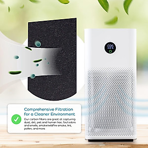 Breathe Naturally Universal Cut To Fit Activated Carbon Air Filter - Replacement Charcoal Air Filters - Carbon Filter Sheet for Air Purifier, Vent Filters & More - Made in USA (Pack of 1, 12x48)