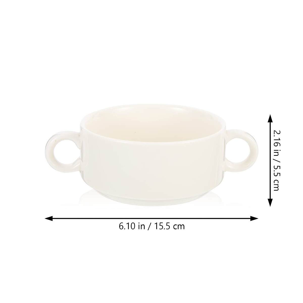 Hemoton Handle Soup Bowl Soup Bowls with Handles Ceramic Serving Bowls Porcelain Ramekin Bowl Set for Salad Cereal Dessert Ice Cream Stew Bowl White Soup Bowl Soup Bowl Soup Bowl Soup Bowl Soup Bowl
