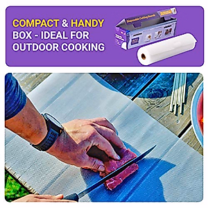 Disposable Plastic Cutting Board Sheets for BBQ & Camping – Large Flexible Chopping Boards – Cutting Mats for Kitchen and Outdoor 32'