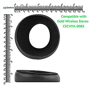 Geekria Comfort Replacement Ear Pads for Sony Playstation Gold Wireless Stereo CECHYA-0083 Headphones Ear Cushions, Headset Earpads, Ear Cups Cover Repair Parts (Black)