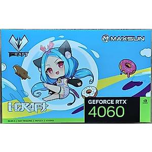 maxsun GeForce RTX 4060 iCraft OC ACGN Limited Edition 8GB GDDR6 (PCIe 4.0, DLSS 3.5, HDMI 2.1, DisplayPort 1.4a, RGB, Anime White GPU)