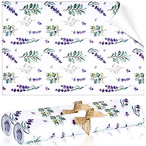 20 Drawer Liners for Dresser Lavender Scented Drawer Liners Drawer Paper Liner Non Adhesive Scented Liners for Drawers Fragrant Drawer Liners for Home Shelf Closet, 14 x 19.5 Inches (Lavender)