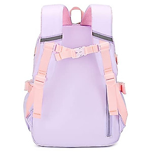 nine-tailed fox Bunny Backpack for Girls,Cute Backpack Little Girl Kindergarten Preschool Elementary School Bookbag Set (Only Backpack Purple)
