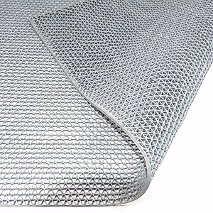 Nisorpa Commercial Drainage Mat 3x10 Ft 0.22'' Thick Non Slip Wet Area Floor Mat Pool Drain Floor Mat Garage Pools Restaurant Bars Bathroom Patio Outdoor Indoor Splash Matting, Grey