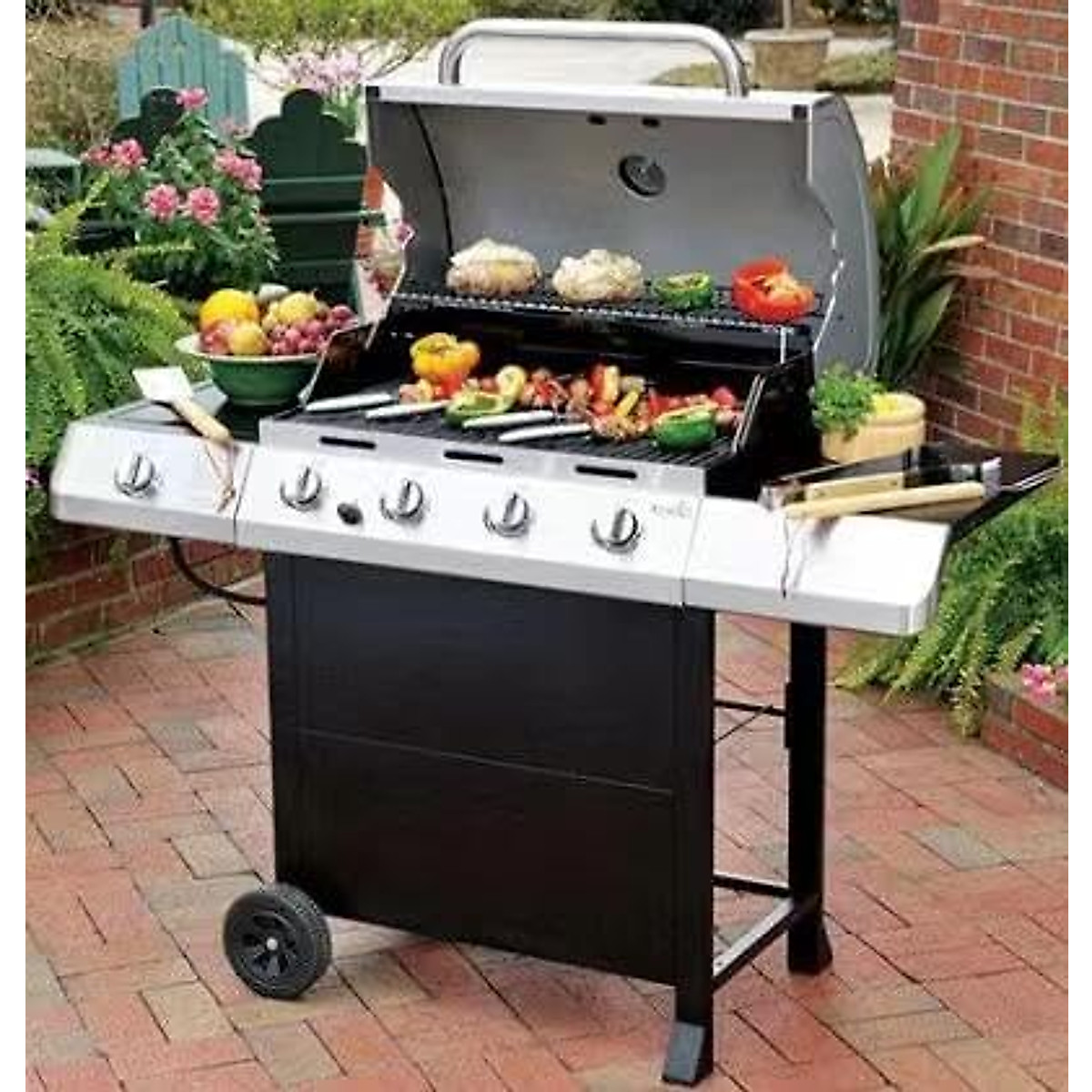 CoyzHaivn Grill Replacement Parts Kit for Charbroil Performance 475 4 Burner 463376519 463342119 463332718 463347017 463376017 463377319 463673017 Heat Plate Tent Shield Crossover Tube