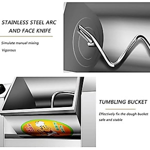 3/5kg Commercial Dough Mixer,Stainless Steel Dough Mixer Machine,Bread Dough Mixer Machine 30/50kg/H,30 Minutes Timer,For Pasta Noodle Pizza Making(5kg)