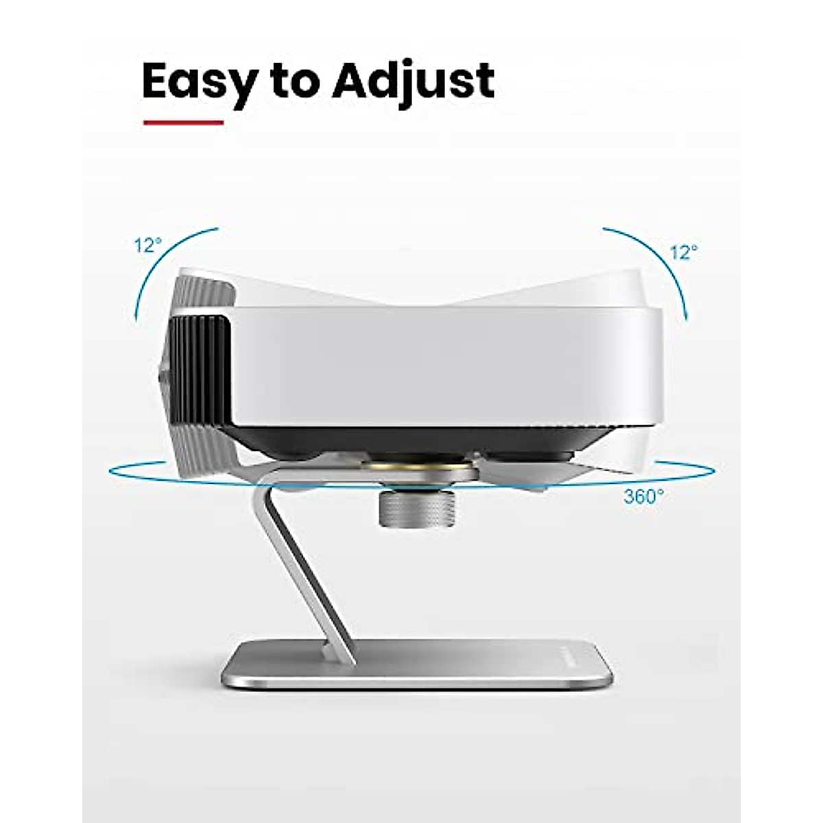 Nebula by Anker Mars II Pro 500 ANSI Lumen Portable Projector with Nebula Desktop Stand for Projectors, 360° and Height Adjustment