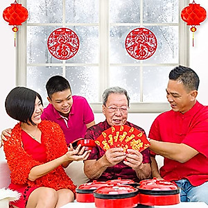 TUPARKA 2023 Chinese New Year Decorations, Chinese Spring Couplets Set Wall Stickers Red Envelopes Chinese Fu Traditional Chinese DUI Lian Chun Lian for Lunar New Year Spring Festival