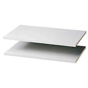 Easy Track RS1423 24-Inch Closet Shelf, White, 2-Pack