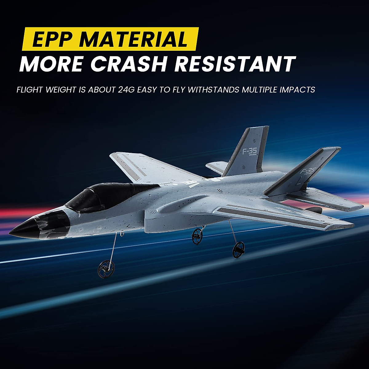 BEHORSE RC Plane, F-35 RC Airplane Ready to Fly, 2 Channel 2.4Ghz Remote Control Plane, Remote Control Airplanes for Kids Boys Girls Adults Beginners