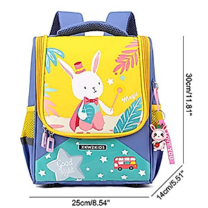 JiaYou Unisex Preschool Backpack Kindergarten Cartoon bag Girls Boys Daypack(Yellow Rabbit,10 Liters)