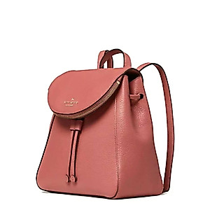 Kate Spade Leila Medium Flap Pebbled Leather Backpack (Pomegranate)