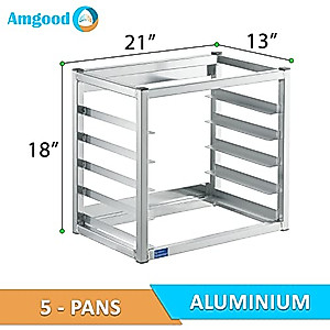 AmGood Wall Mounted Sheet Bun Pan Rack | Fits 5 Pans | 21″ x 13″ x 18″ | Aluminium | NSF