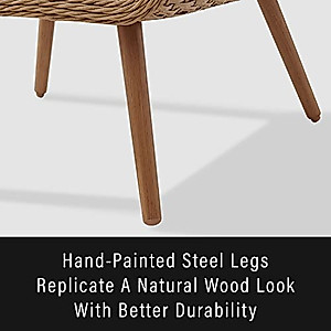 Crosley Furniture CO7185-LB Landon Outdoor Wicker Chairs (Set of 2) Light Brown