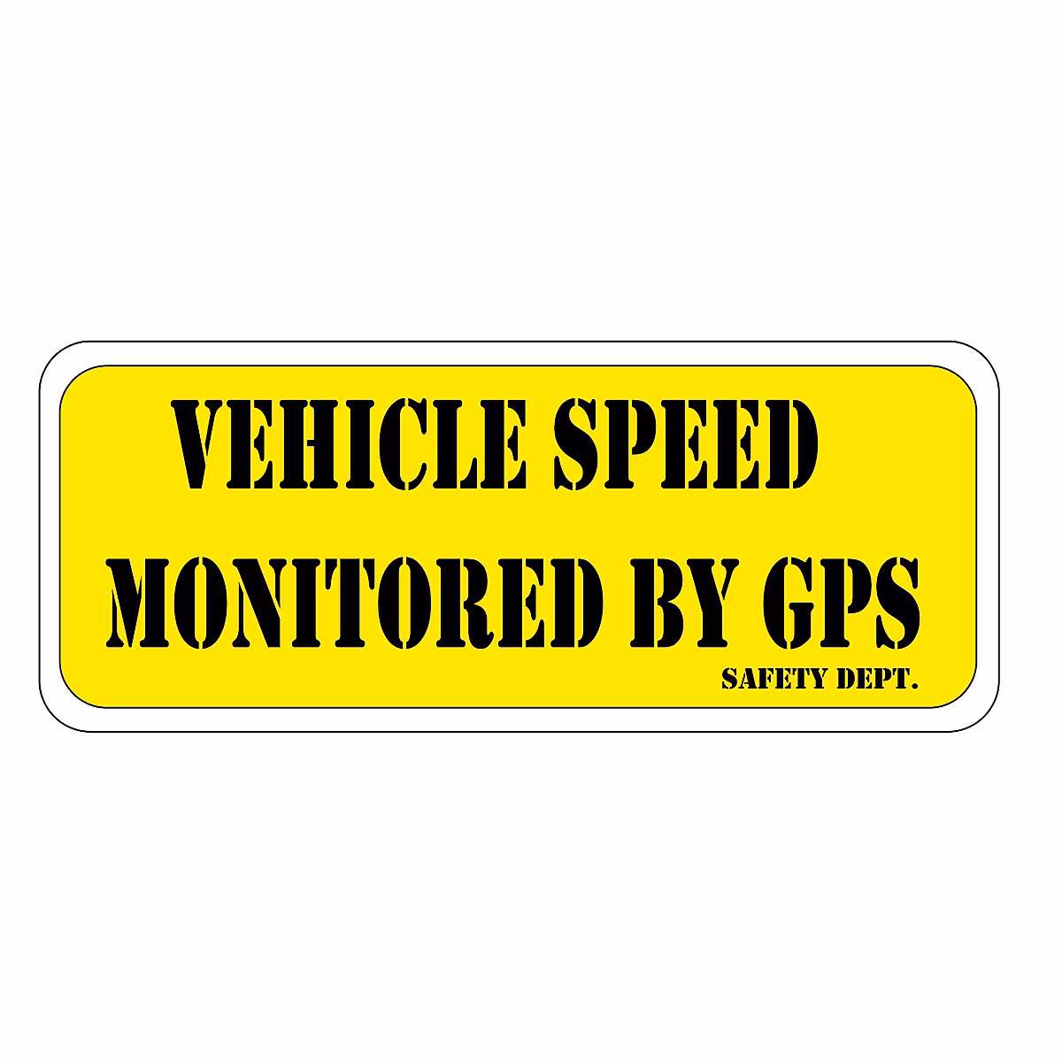 (2) Vehicle Speed Monitored by GPS Sticker Decal 3.5x8" p186 (2) Stickers
