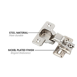 Silverline Face Frame Concealed Euro 105Deg Self Closing Compact Cabinet Hinges (6 Pack)
