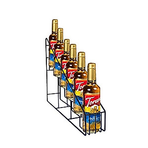 FixtureDisplays® Coffee Syrup Bottle Rack Wire Rack Bottle Glorifier Display Stand Rack Bar Liquor Display 10031-NPF