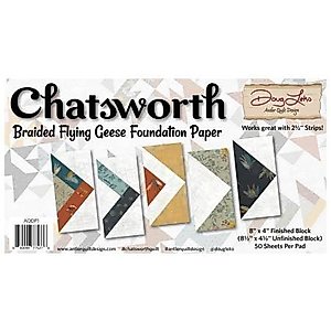 Antler Quilts Design Chatsworth Braided Flying Geese AQDP1 Foundation Paper