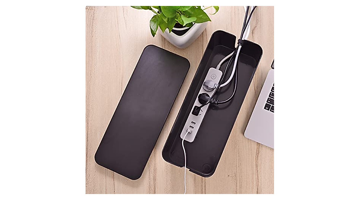 Large Cable Management Box for Home & Office - Keep Wires Tidy