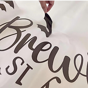 A Baby is Brewing with Bats for Baby Shower Welcome Sign Decal, Halloween Witchy Baby Shower, October Baby Shower, Fall Season Baby，Haunted House Backdrop for Halloween (Baby is Brewing Decal)