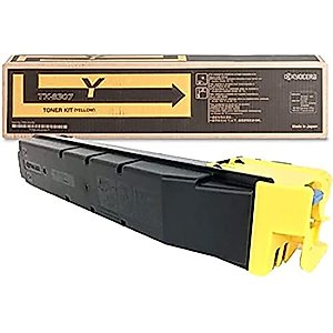 Kyocera 1T02LKAUS0 Model TK-8307Y Yellow Toner Kit For use with Kyocera TASKalfa 3050ci, 3051ci, 3550ci and 3551ci A3 Color Multifunction Printers; Up to 15000 Pages Yield at 5% Average Coverage
