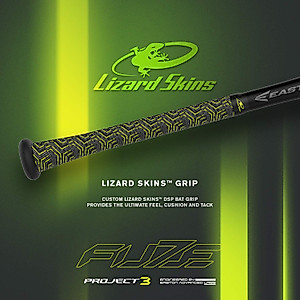 Easton Project 3 Fuze -3 BBCOR Baseball Bat | 2019 | 1 Piece Aluminum | Carbon-Core | ATAC Alloy | Power Boost Knob | VRS COR | Composite End Cap | Lizard Skin Grip | 2 5/8" Barrel
