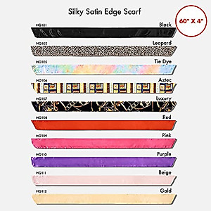 Red by Kiss Edge Laying Scarf Wrap for Hair Edge Silky Satin Scarf 4 PACK