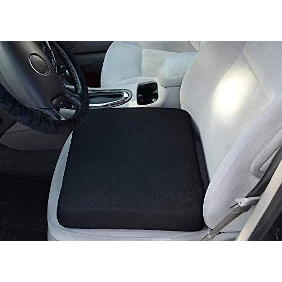 Seat Cushions for Office Chairs，Portable Memory Foam Seat Cushion for Coccyx Non Slip Bottom with Carry Handle,Washable Cover (Black)